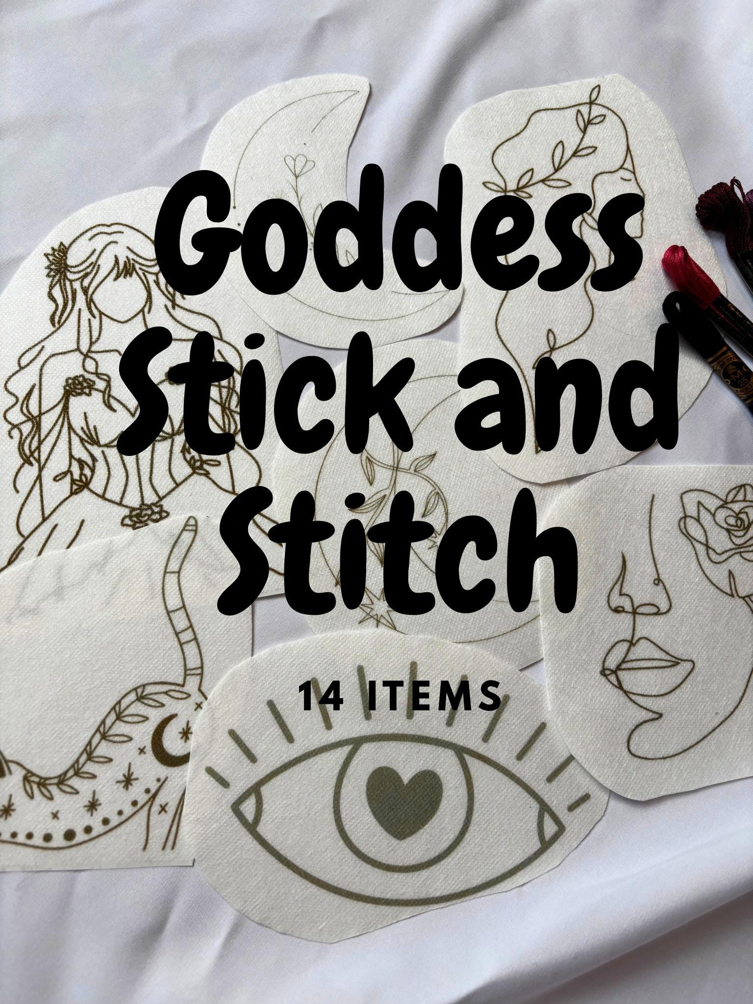 Goddess Stick and Stitch Embroidery Designs - Etsy