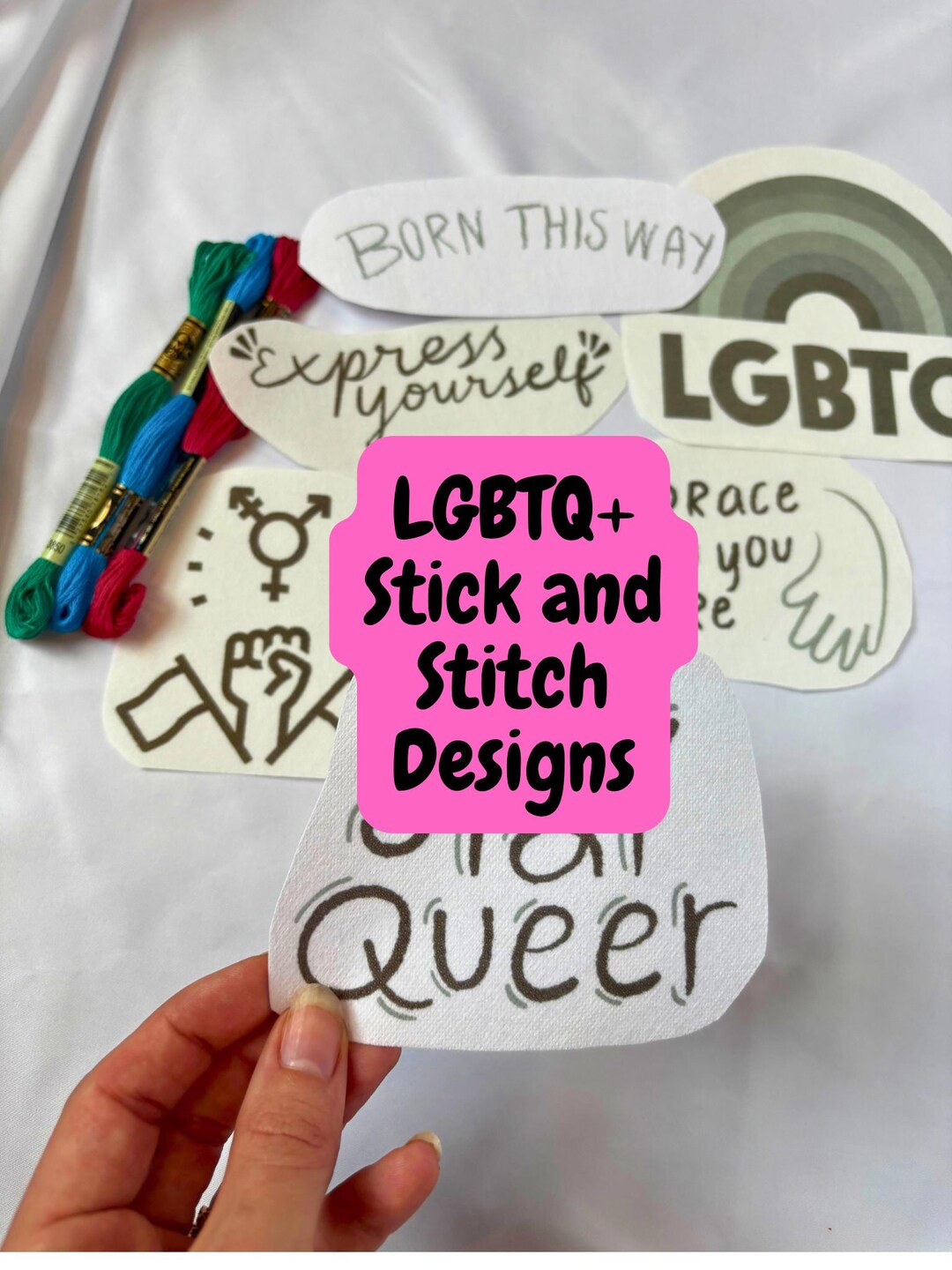 LGBTQ+ Stick and Stitch Embroidery Patterns and Designs - Etsy