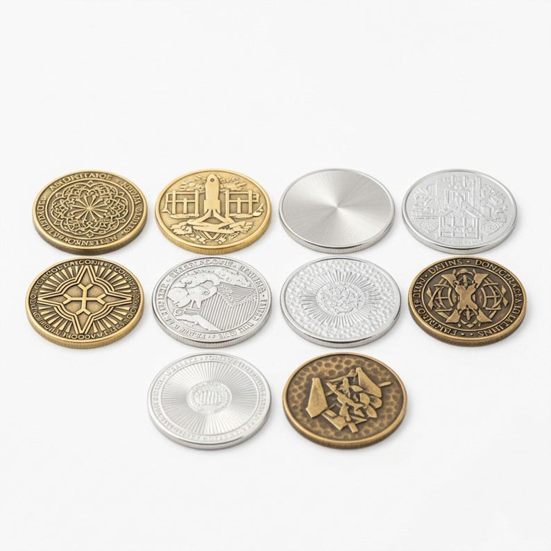 Custom Metal Coins: Logo Medallions, 1 Inch Challenge Tokens, Collector ...