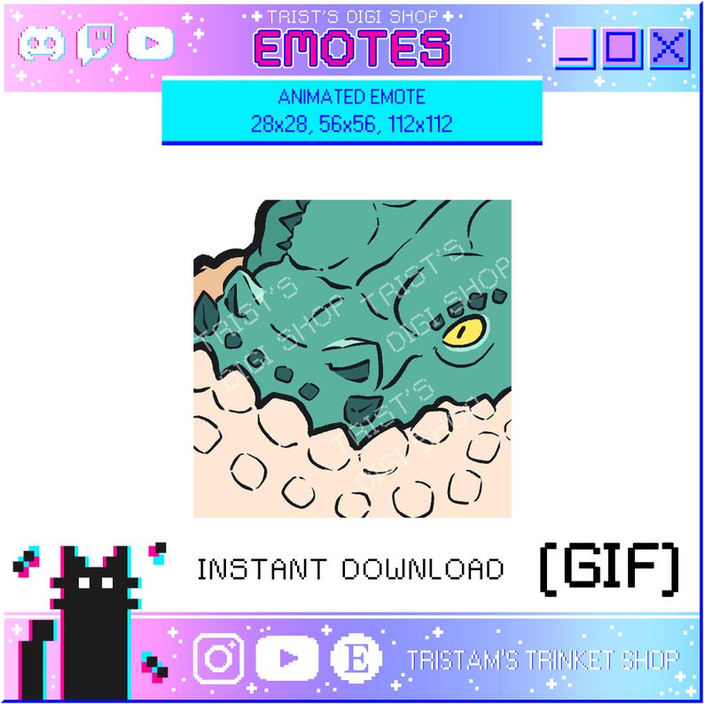 MHW Chatacabra Lick Animated Emote for Twitch Discord Youtube | MH ...