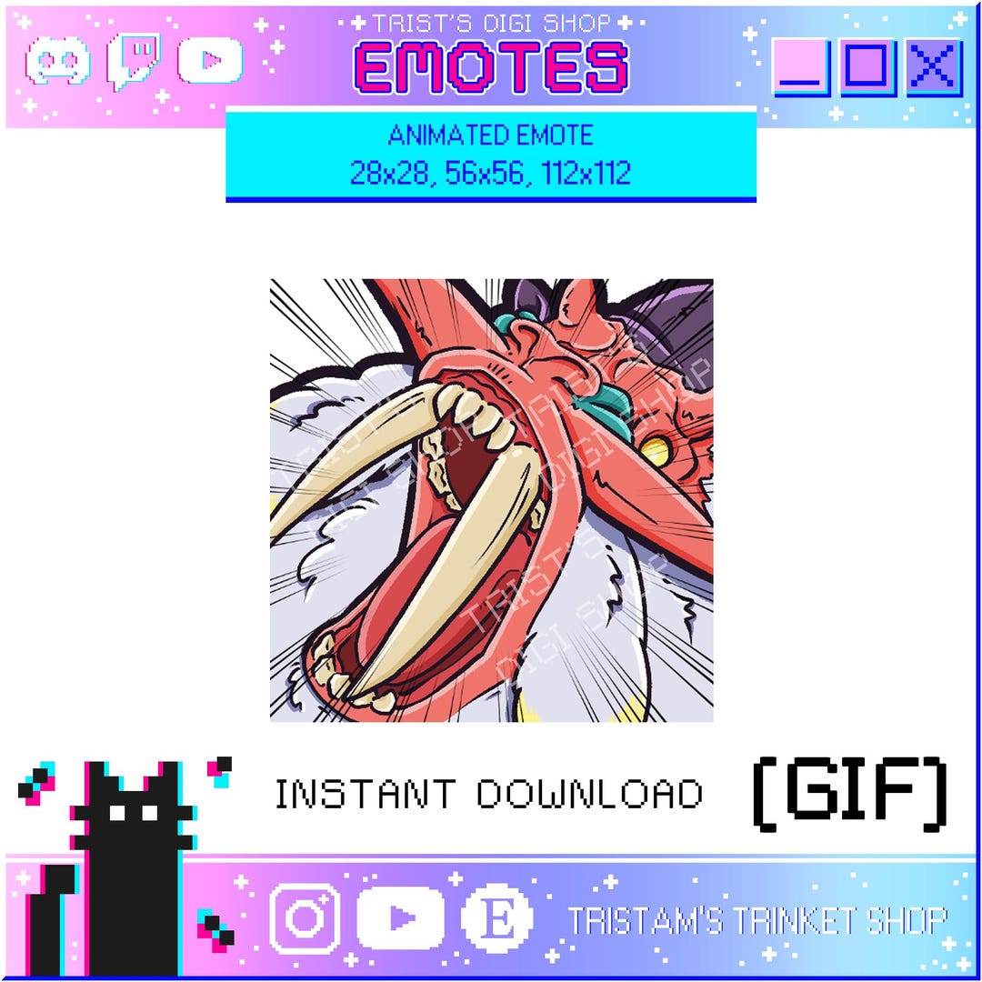 MHW Blangonga Scream Animated Emote for Twitch Discord Youtube | MH ...