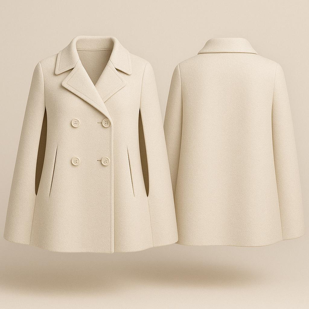 Women's Cape Sewing Pattern – Double-breasted Coat With Arm Slits (PDF ...