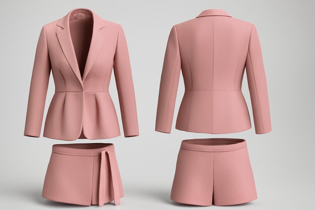 Peplum Blazer & Shorts Sewing Pattern | Women's Tailored Suit (PDF ...