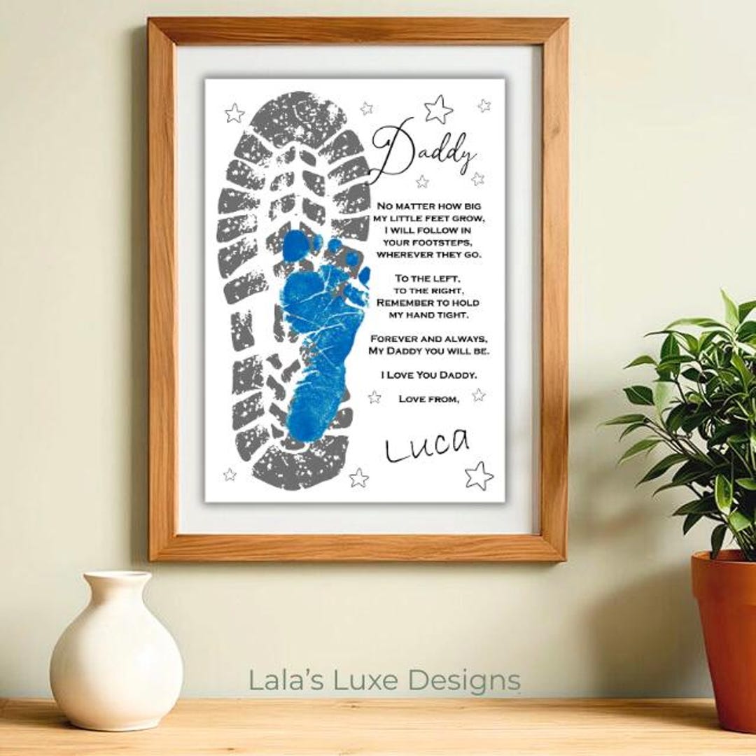 Father’s Day Footprint Craft – Printable Gift for Dad – DIY Father’s ...
