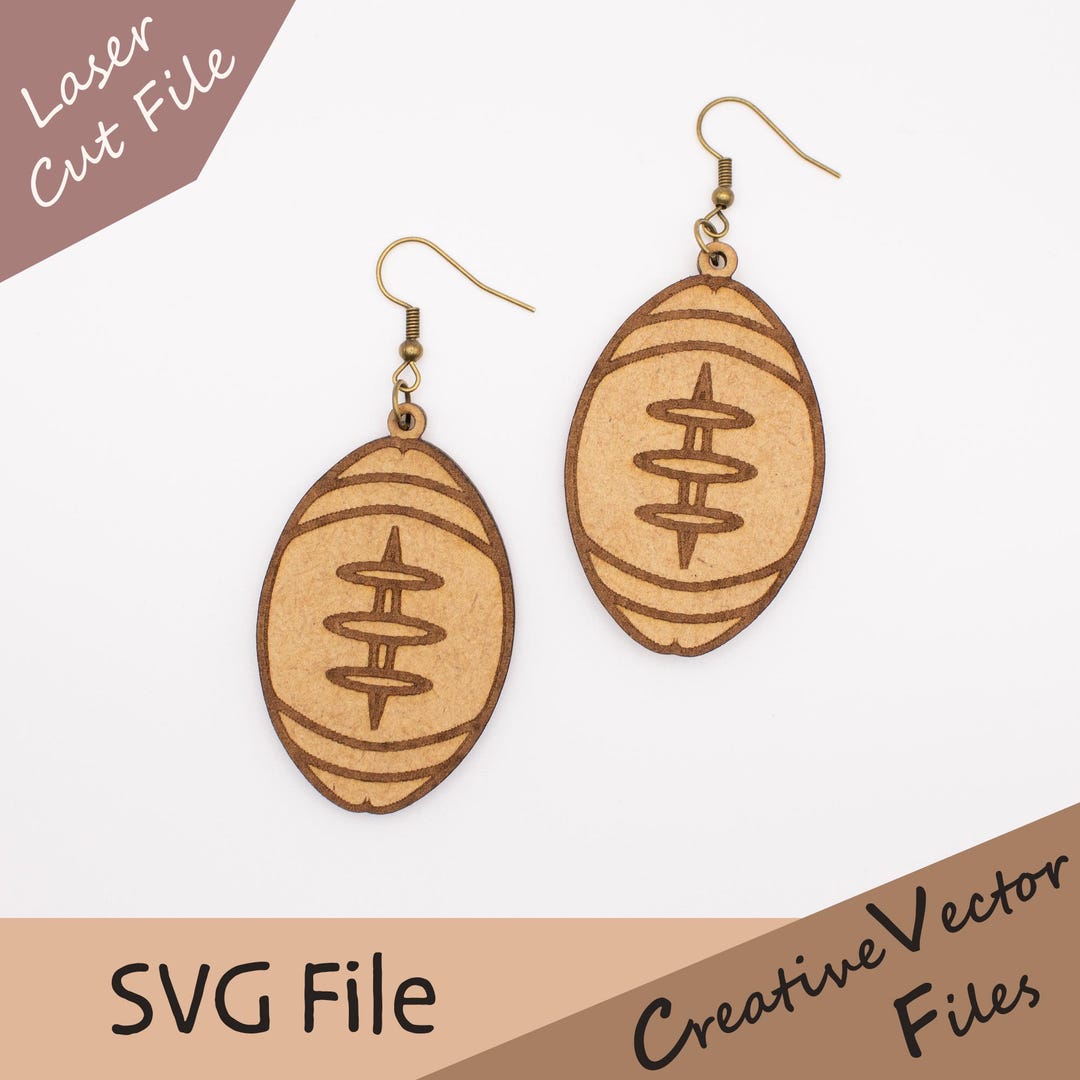 Football Earring Laser Cut SVG File, Sport Digital Download - Etsy