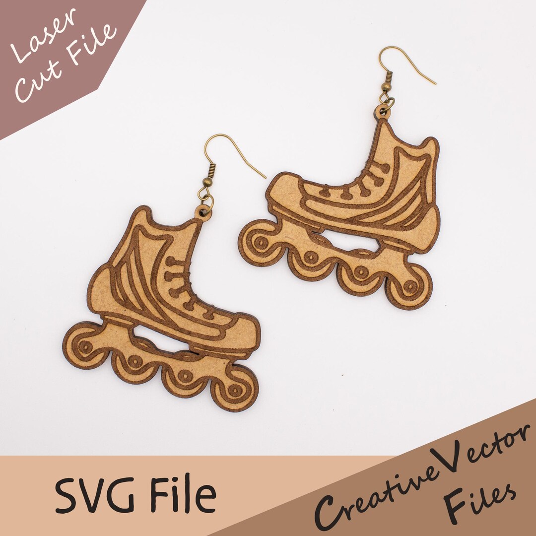 Rollerblade Earring Laser Cut SVG File, Digital Download - Etsy