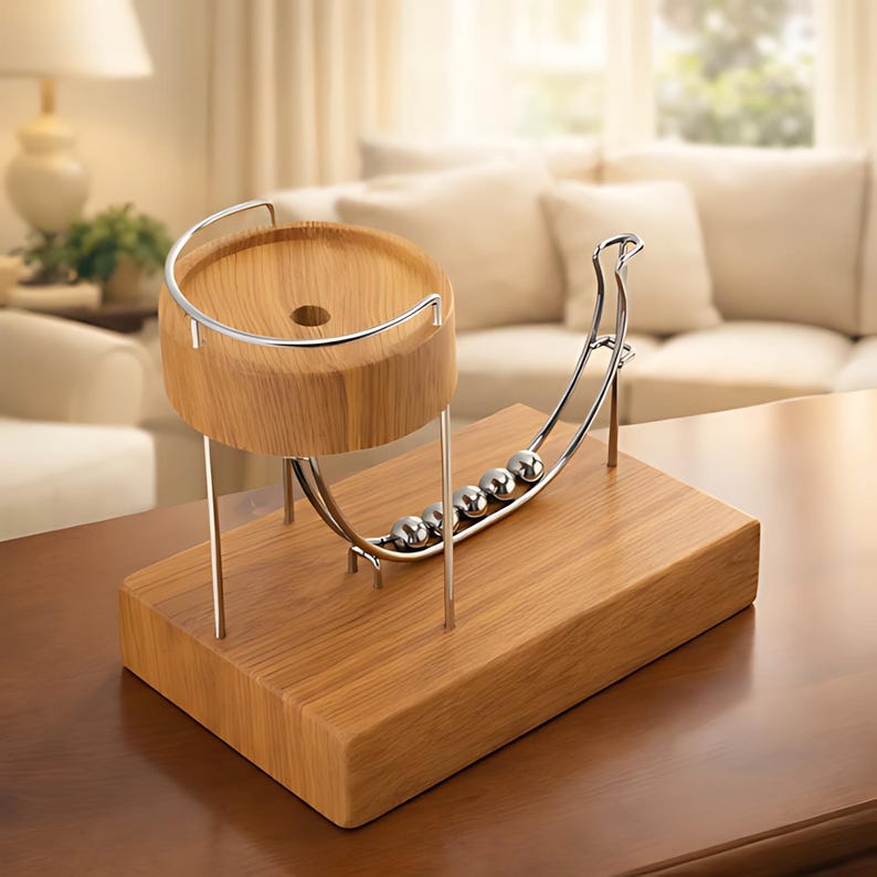 Kinetic Perpetual Motion Machine, Stainless Steel Physics Desk Decor - Etsy