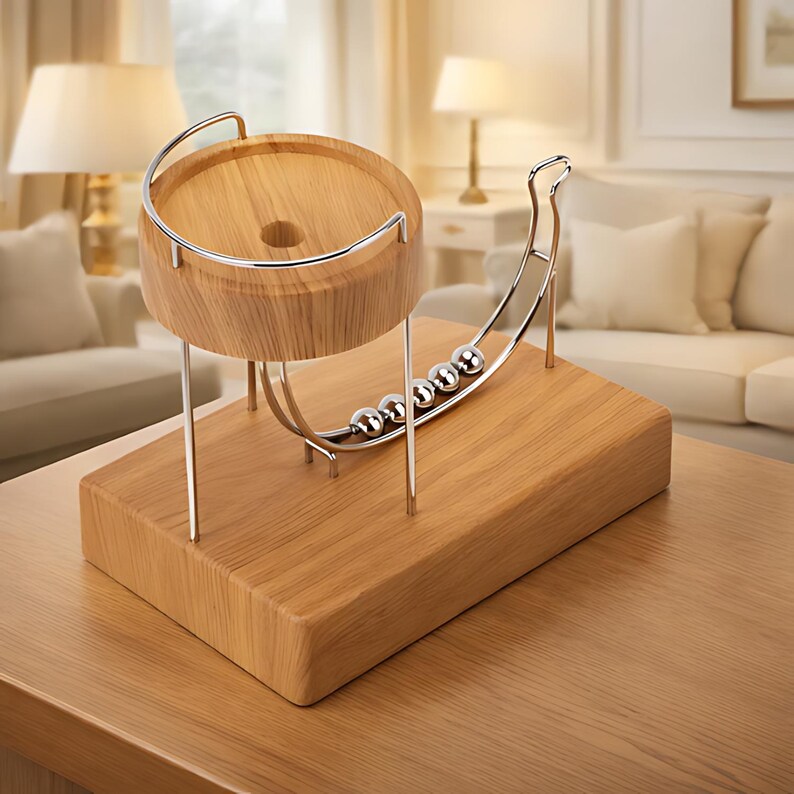 Kinetic Perpetual Motion Machine, Stainless Steel Physics Desk Decor - Etsy