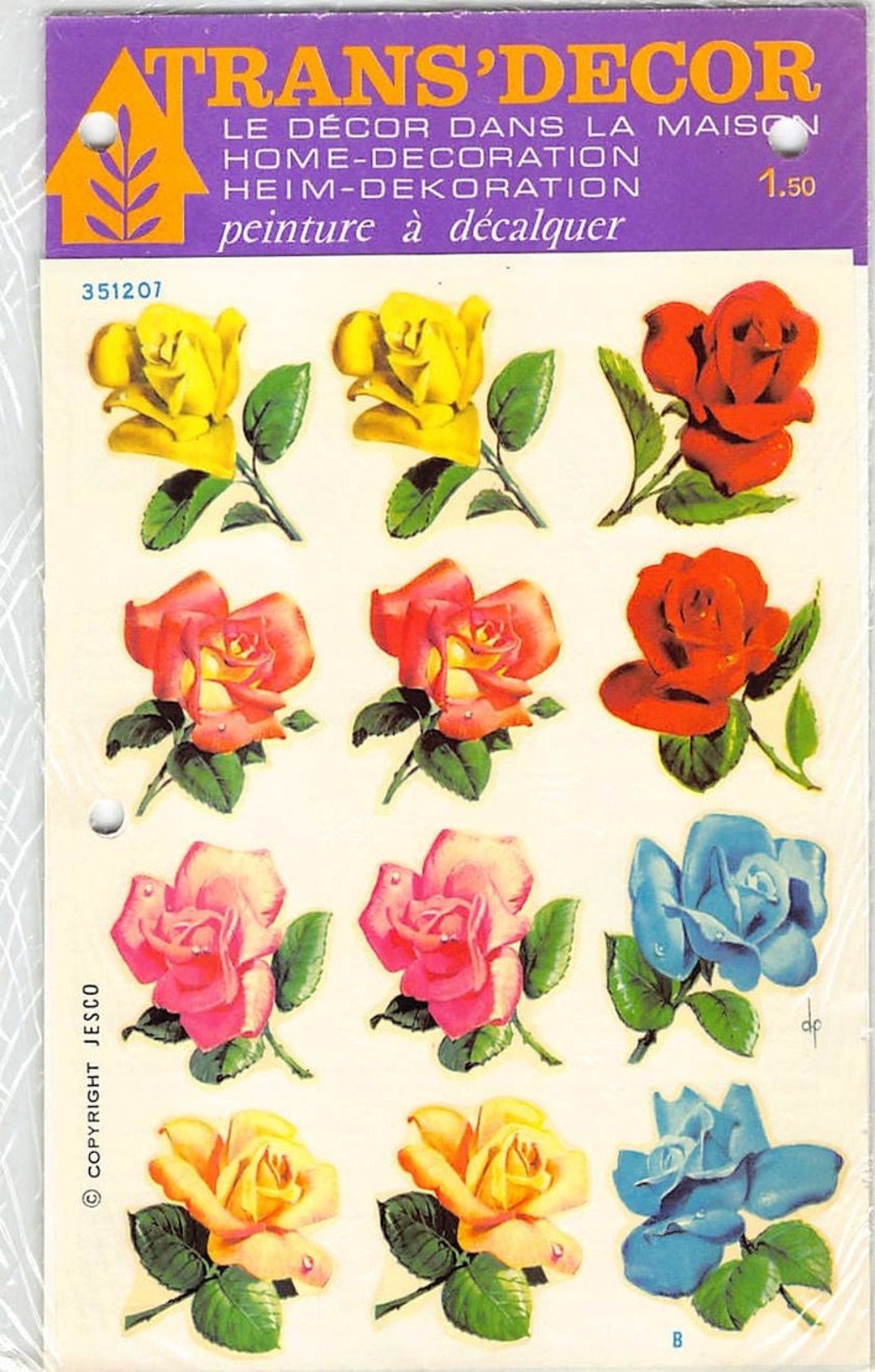 1960s Small Roses Waterslide Decals - Etsy