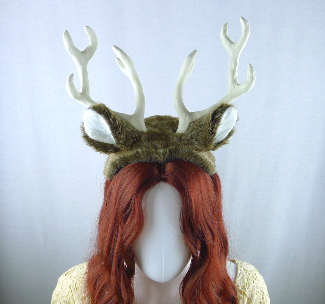White-tailed Deer Costume Antler Headpiece and Tail | Etsy
