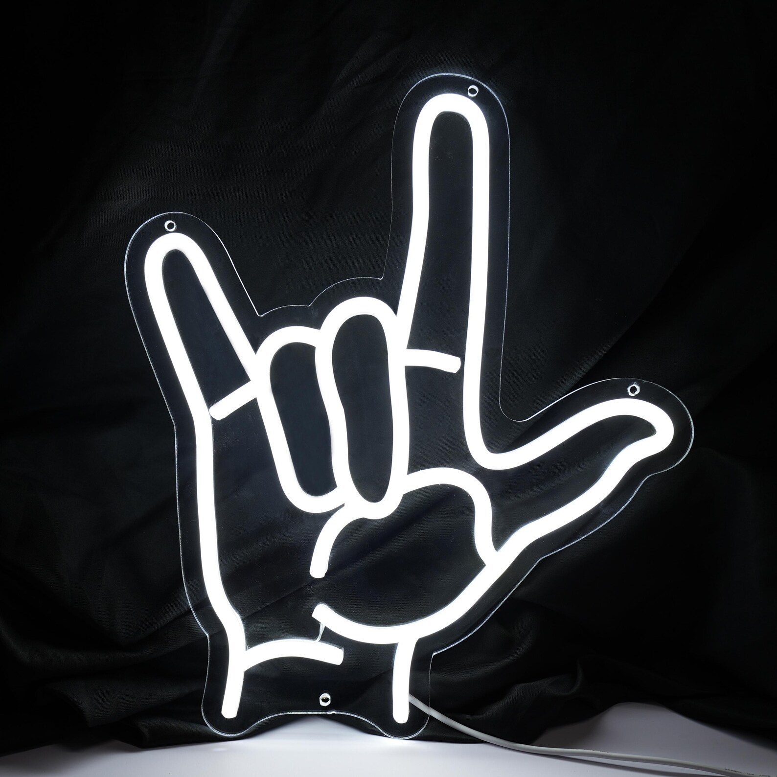 Rock Hand Neon Sign - Etsy