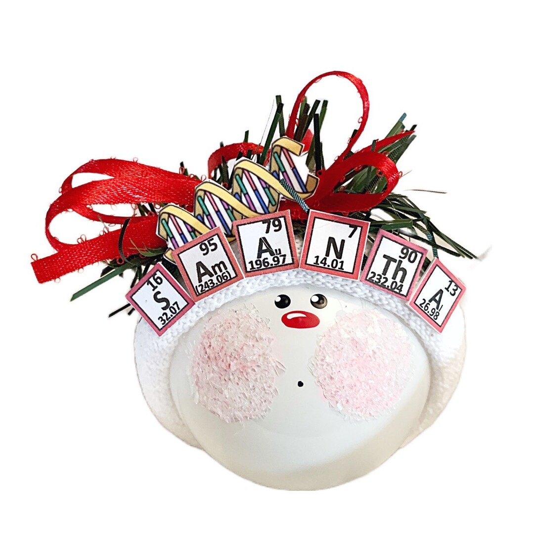DNA Science Christmas Gift Ornaments Personalized Name - Etsy New Zealand