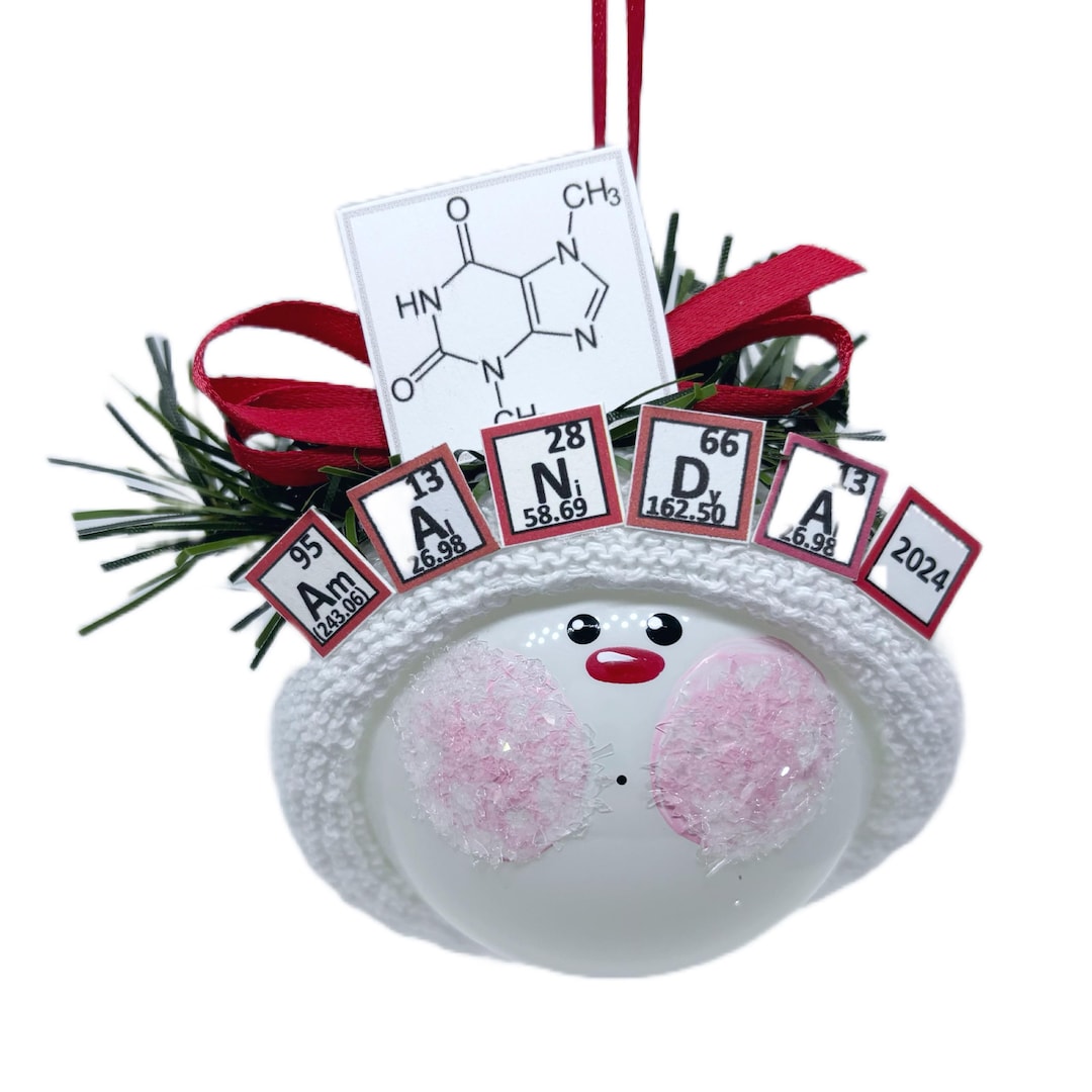 Organic Chemistry Christmas Gifts Ornament Personalized Name Periodic ...