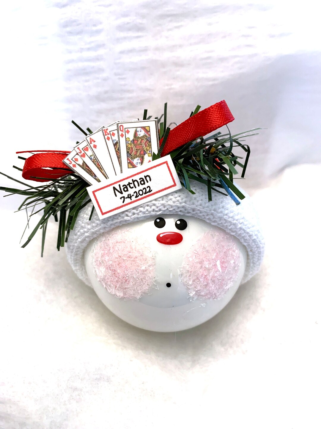 Euchre Player Christmas Gift Ornaments Card Suit Choice Card - Etsy