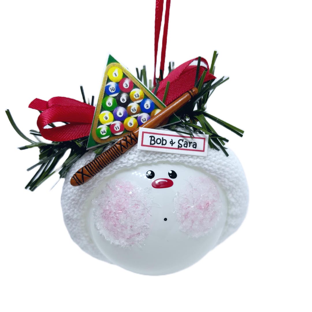 Pool Player Christmas Gift Ornaments Billiards Cue Stick (color May ...