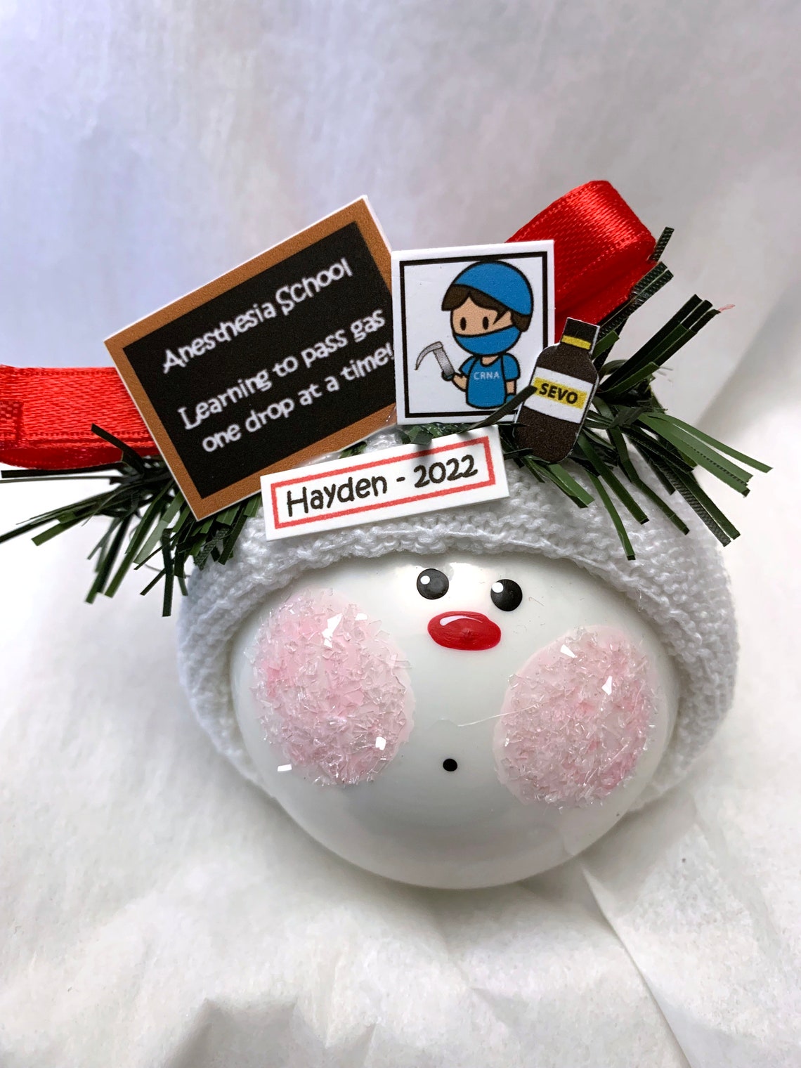 Nurse Anesthetist Student Christmas Ornaments Anesthesiologist ...