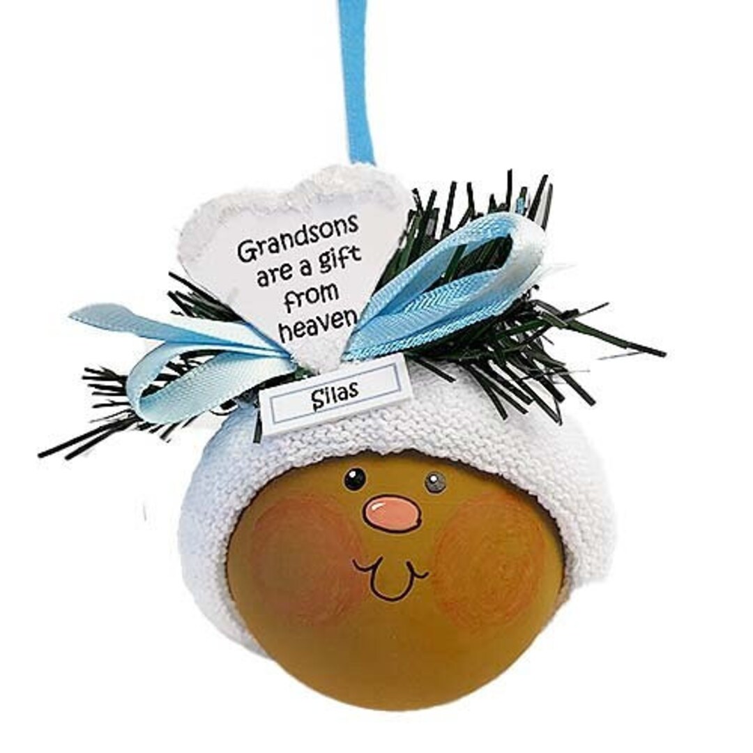 Grandson's Are a Gift From Heaven-christmas Ornament - Dark Skin Tone ...