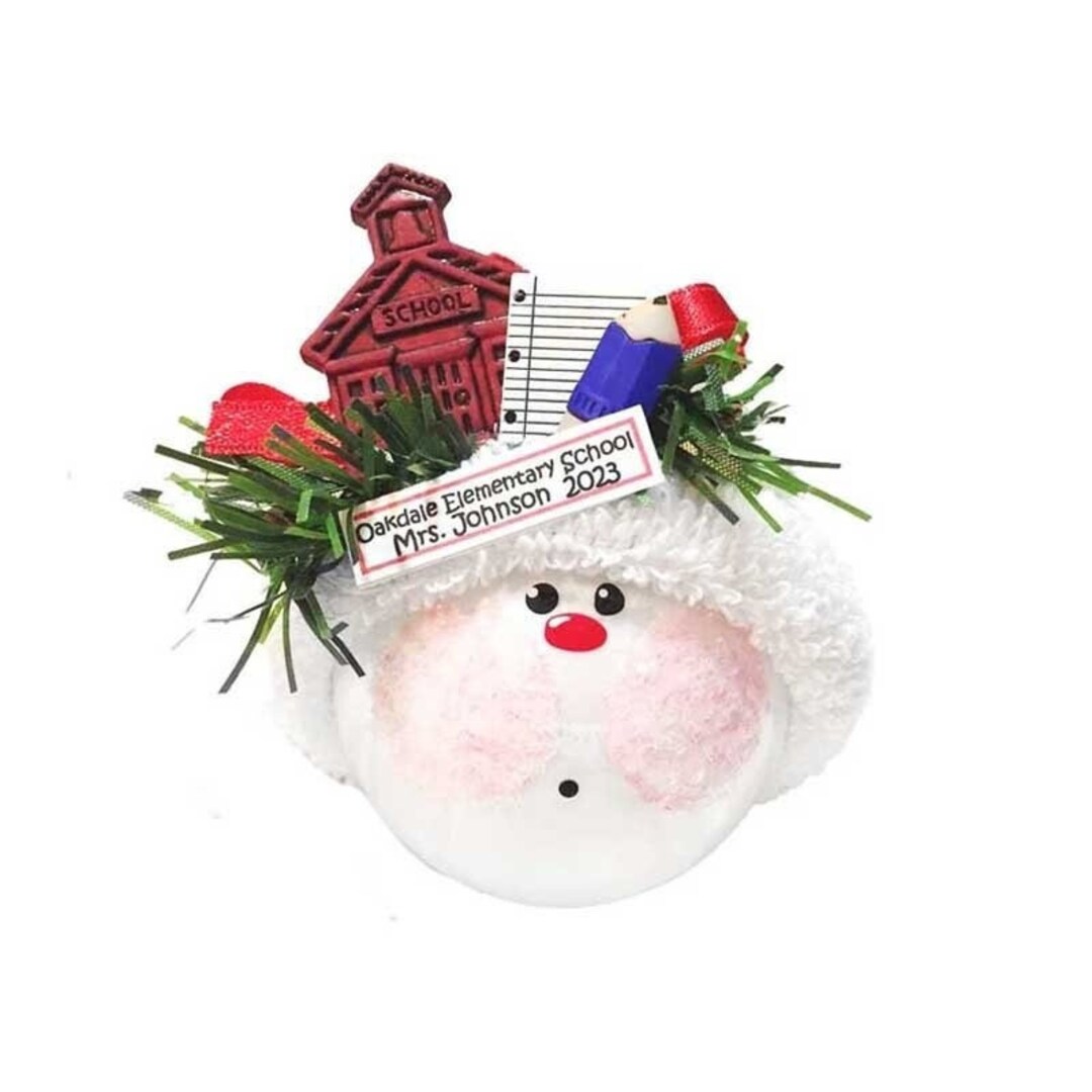 School Secretary Christmas Gift Ornaments Paper Pencil color - Etsy