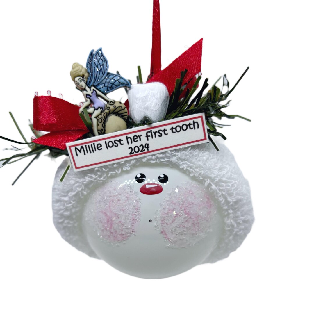 Lost Tooth Christmas Gift Ornaments Tooth Fairy Color Choice Townsend ...