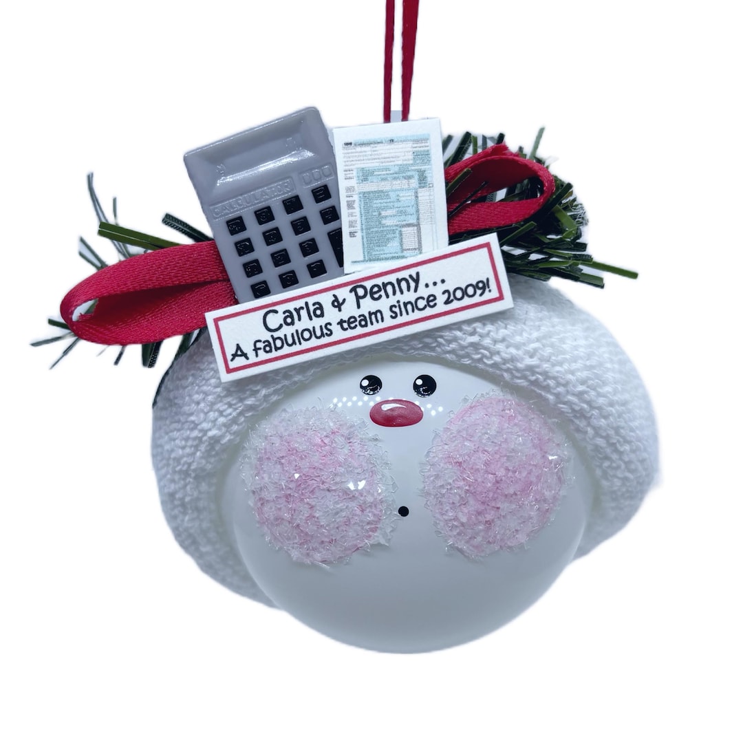 Accounting Gift Christmas Ornaments Calculator Tax Form Townsend Custom ...