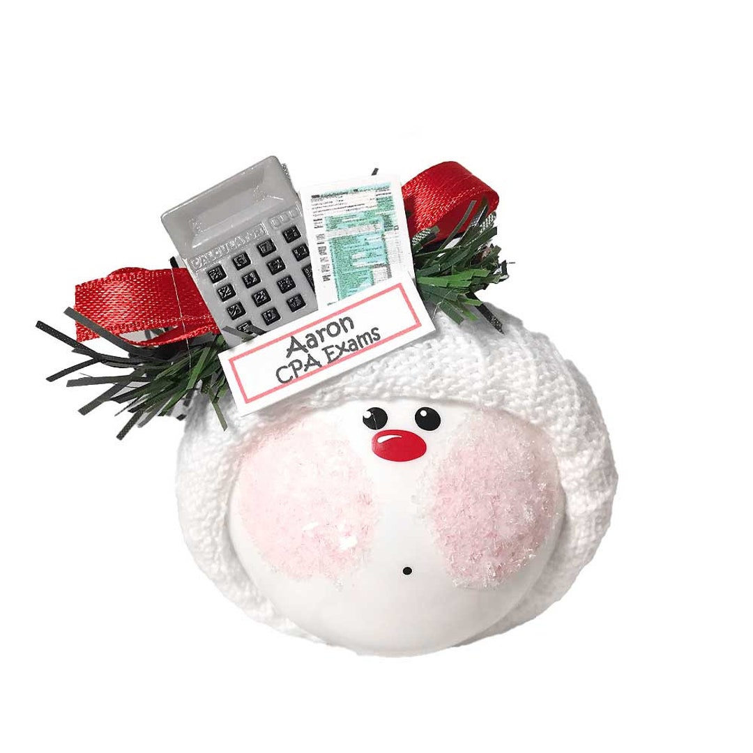 Accounting Gift Christmas Ornaments Calculator Tax Form Townsend Custom ...