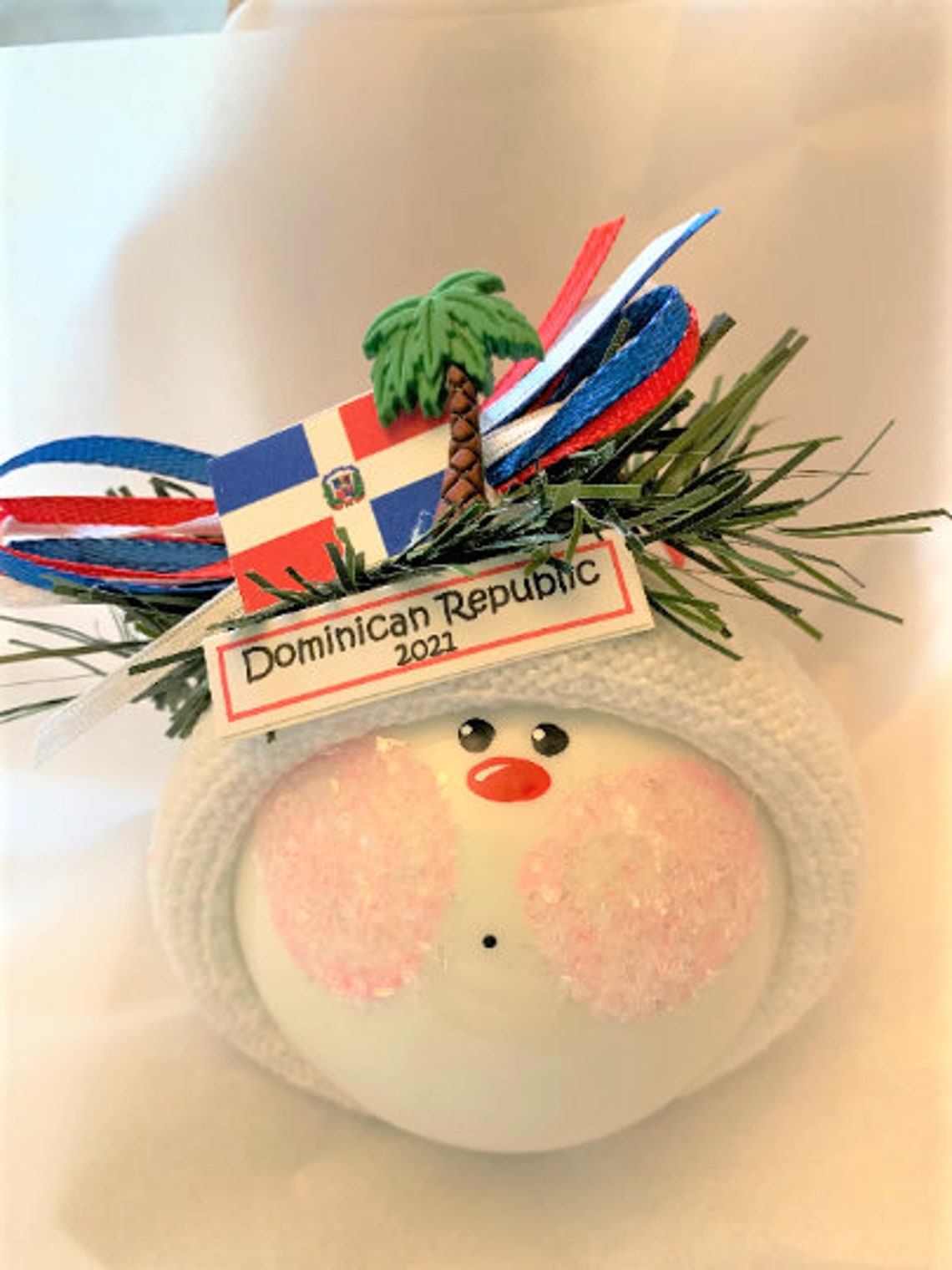 Dominican Republic Souvenir Gift Ornaments Flag Palm Tree - Etsy