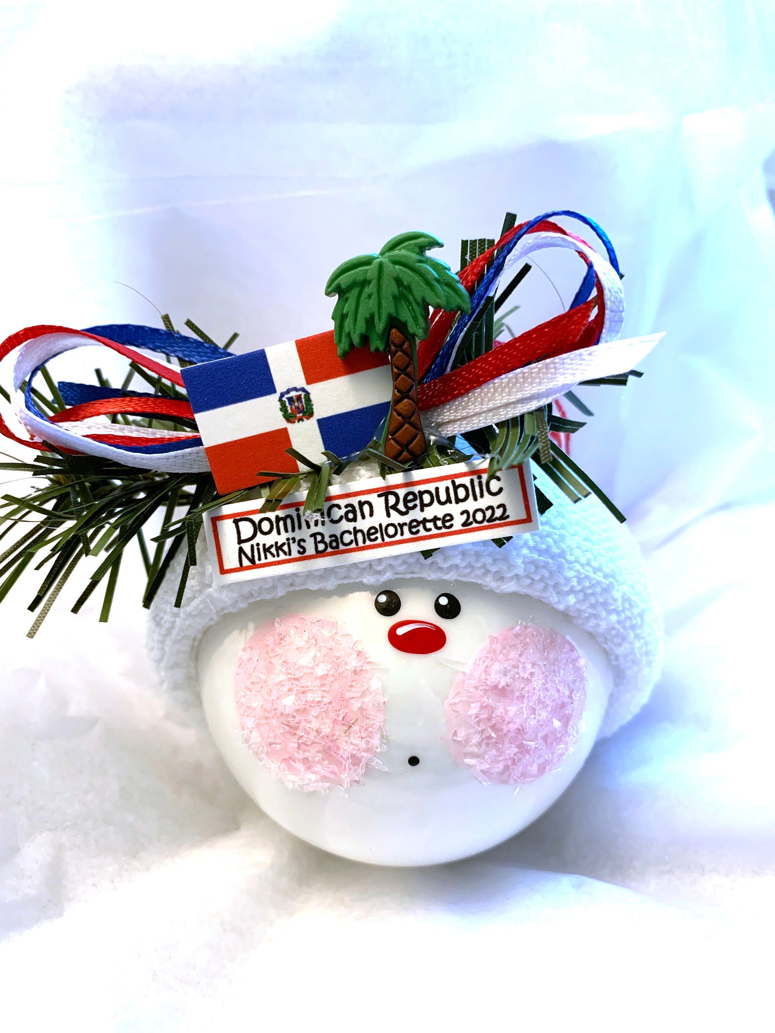 Dominican Republic Souvenir Gift Ornaments Flag Palm Tree - Etsy