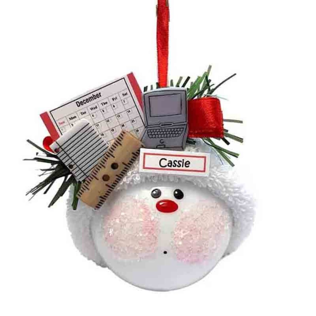 Administrative Assistant Christmas Gift Ornaments Laptop Ruler Paper ...