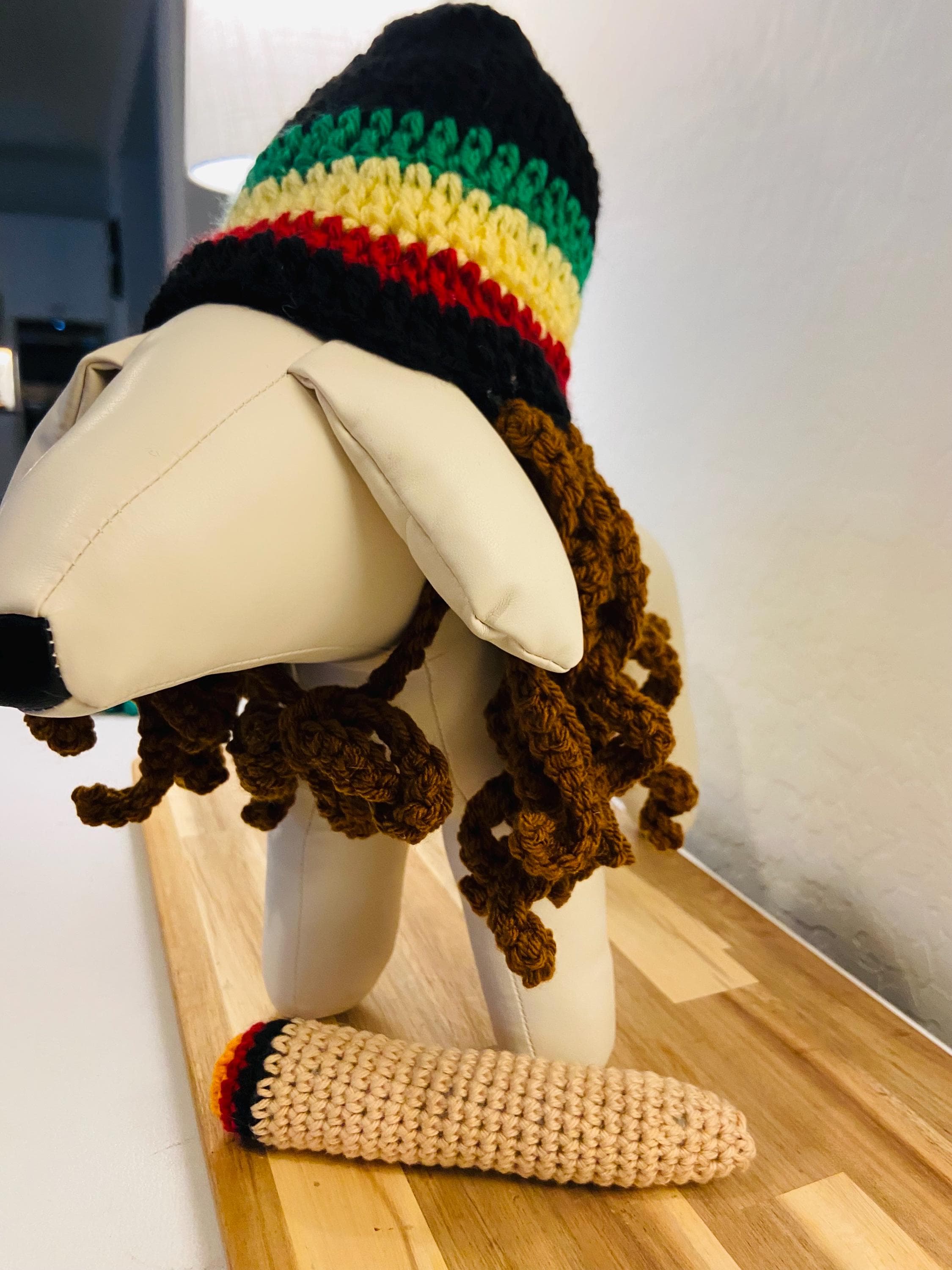 Rasta Hat Animl Pet Hat With Marijuana Weed Toy - Etsy