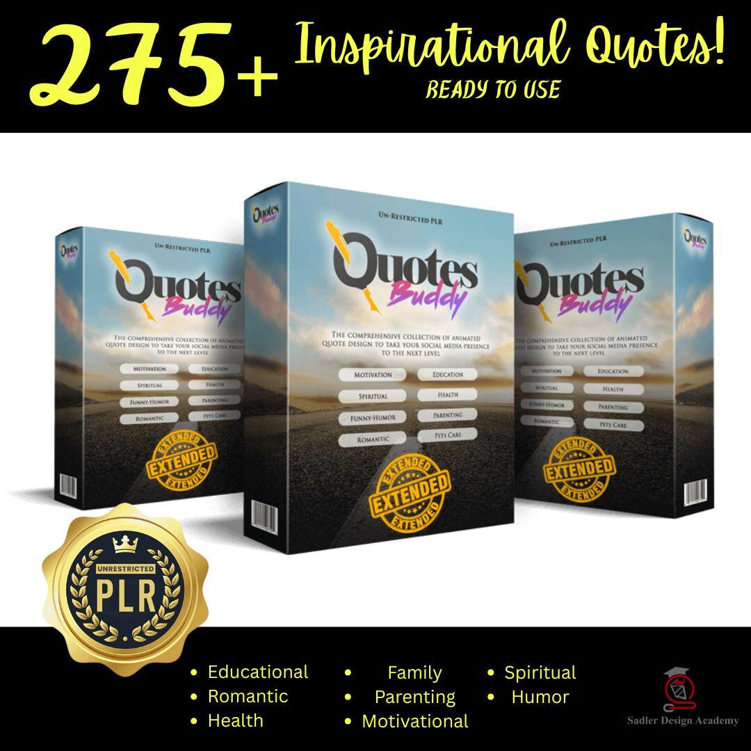 275+ Inspirational Quotes Templates, MRR PLR Rights (digital Download ...