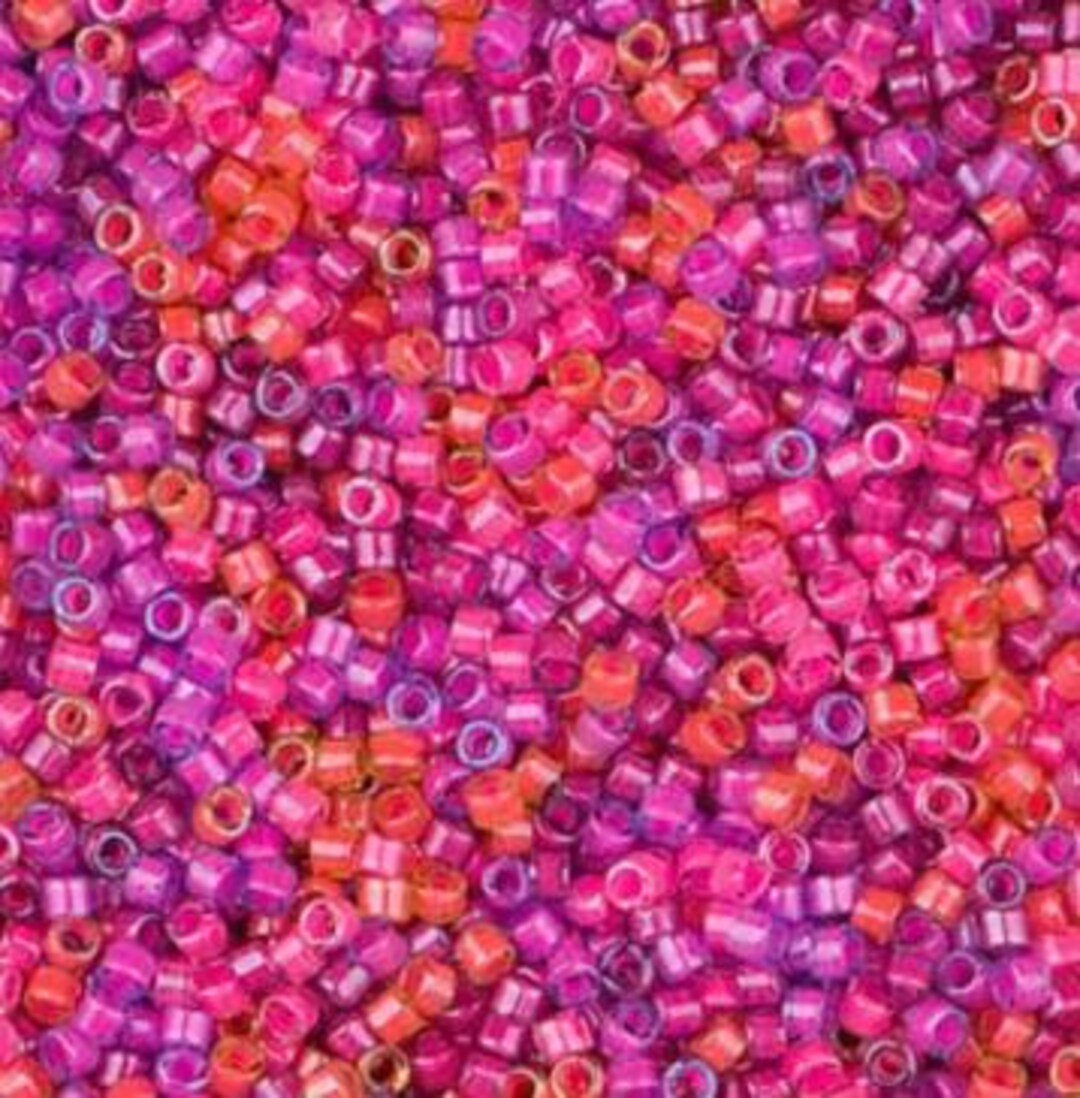DB2064- Luminous Pink Purple Mix - Size 11 Miyuki Delica - Etsy Finland