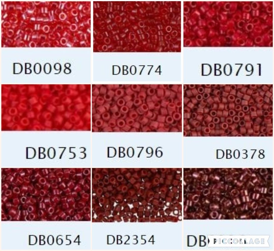 Delica Lot the Reds 11/0 Miyuki Delica 9 Color Lot 5-gram Tubes - Etsy