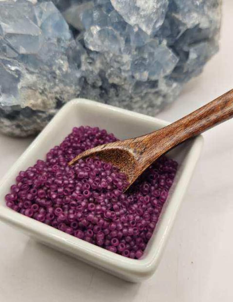 11/0 Seed Bead - Frosted Transparent Milky Coating - Etsy