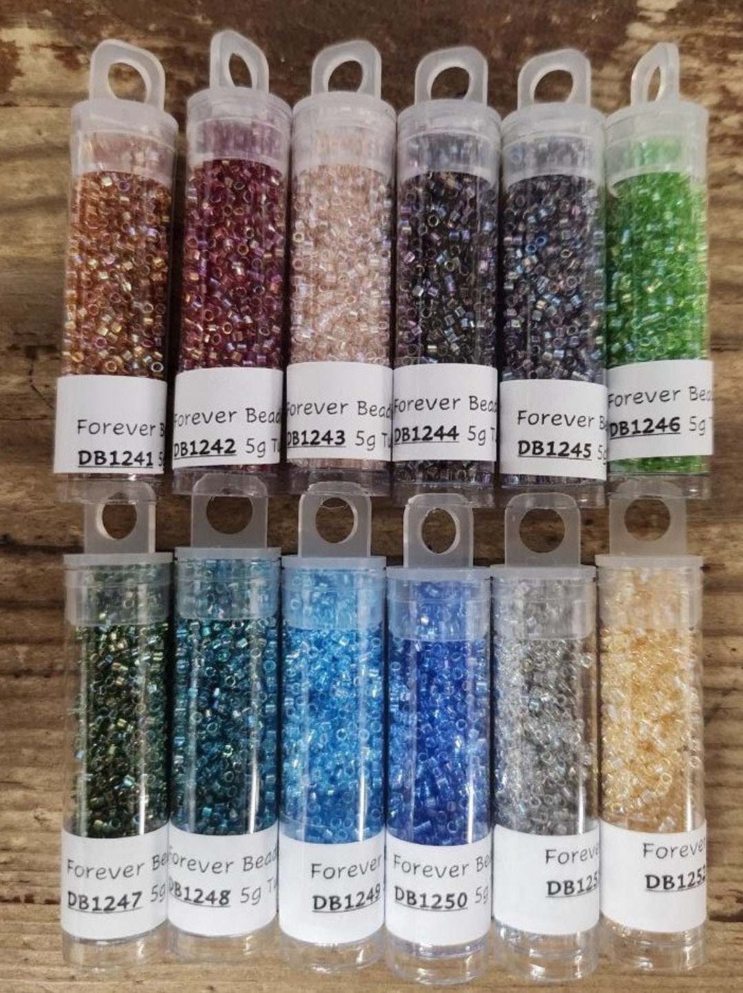 11/0 Delica Translucent AB Color Lot - 12 Color Lot - 5 Grams per Tube ...