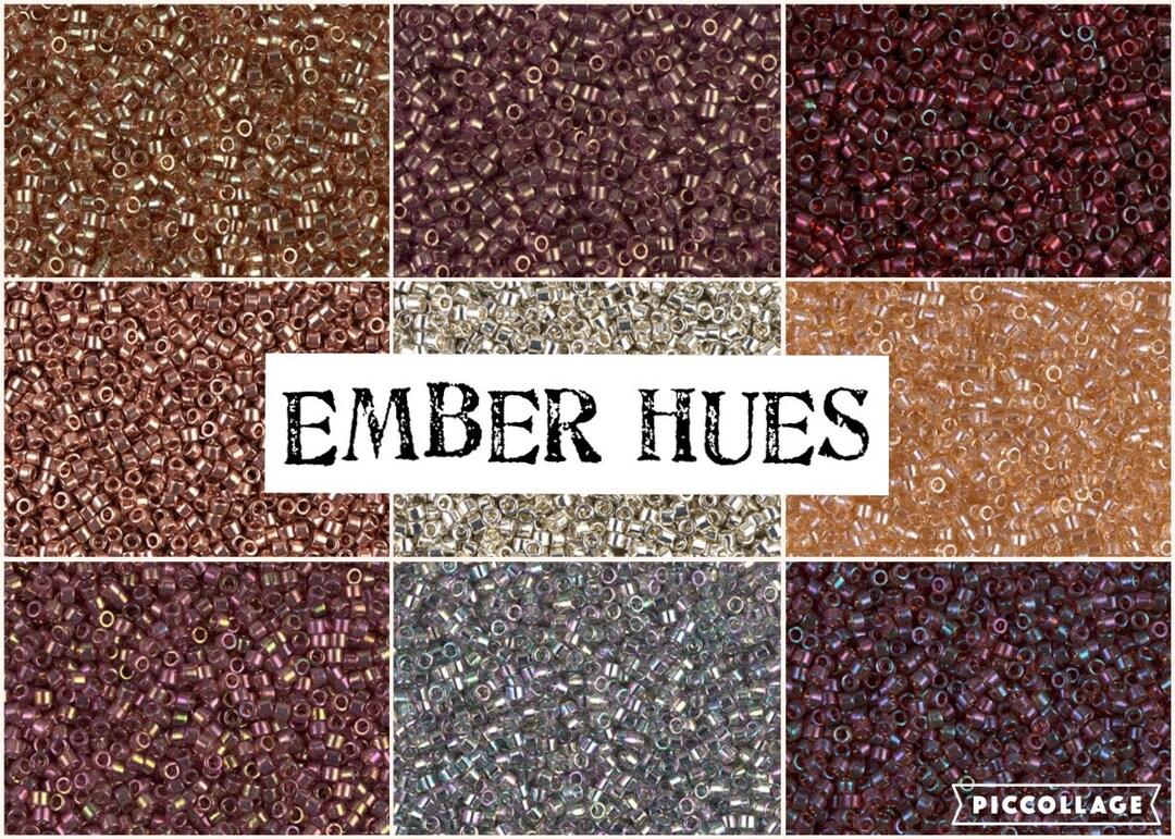 Delica Lot - Ember Hues - 11/0 Delica (9) Color Lot - 5-grams per Tube ...