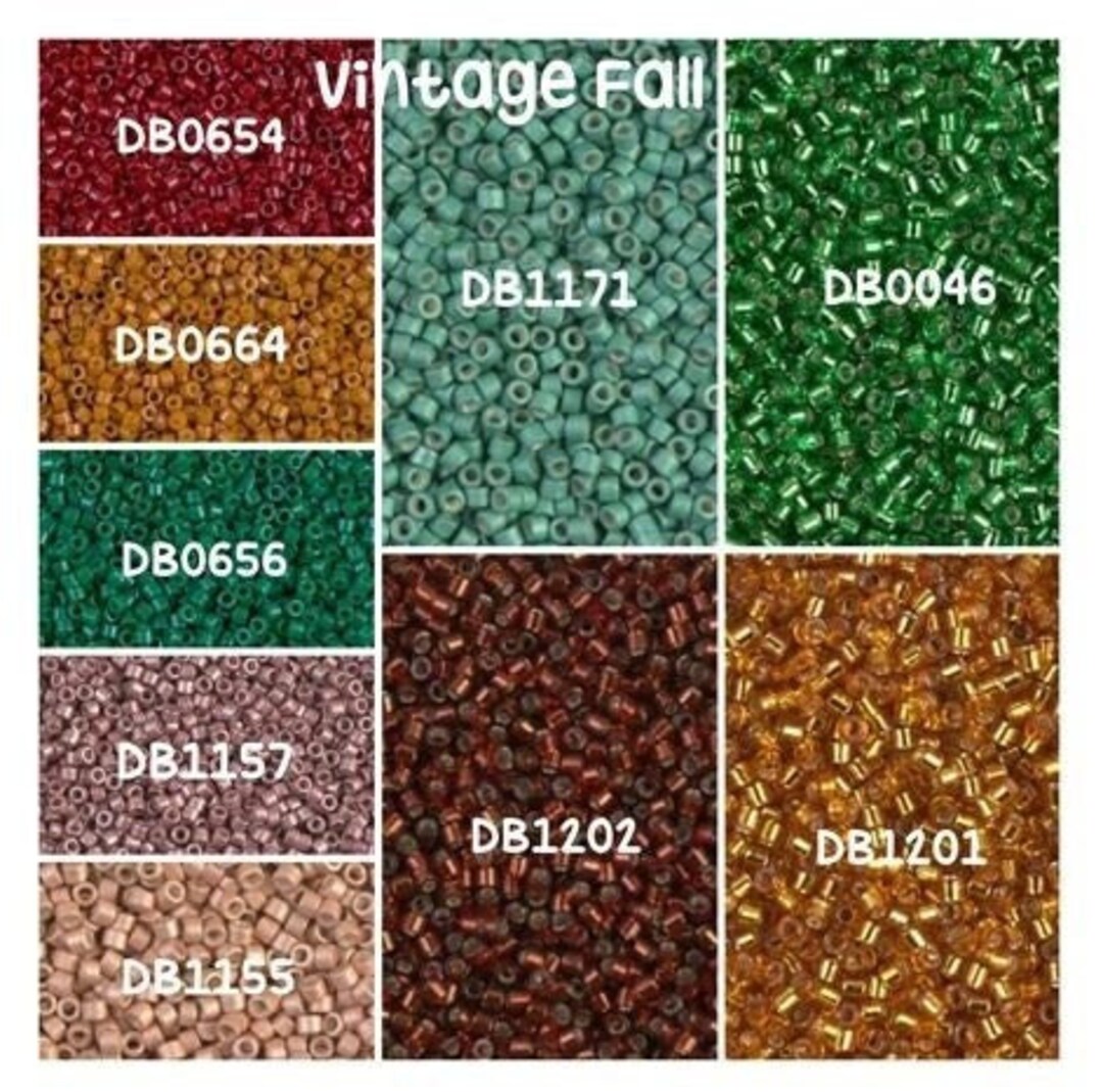 Delica Lot Vintage Fall 11/0 Delica 9 Color Lot 5-gram Tubes - Etsy