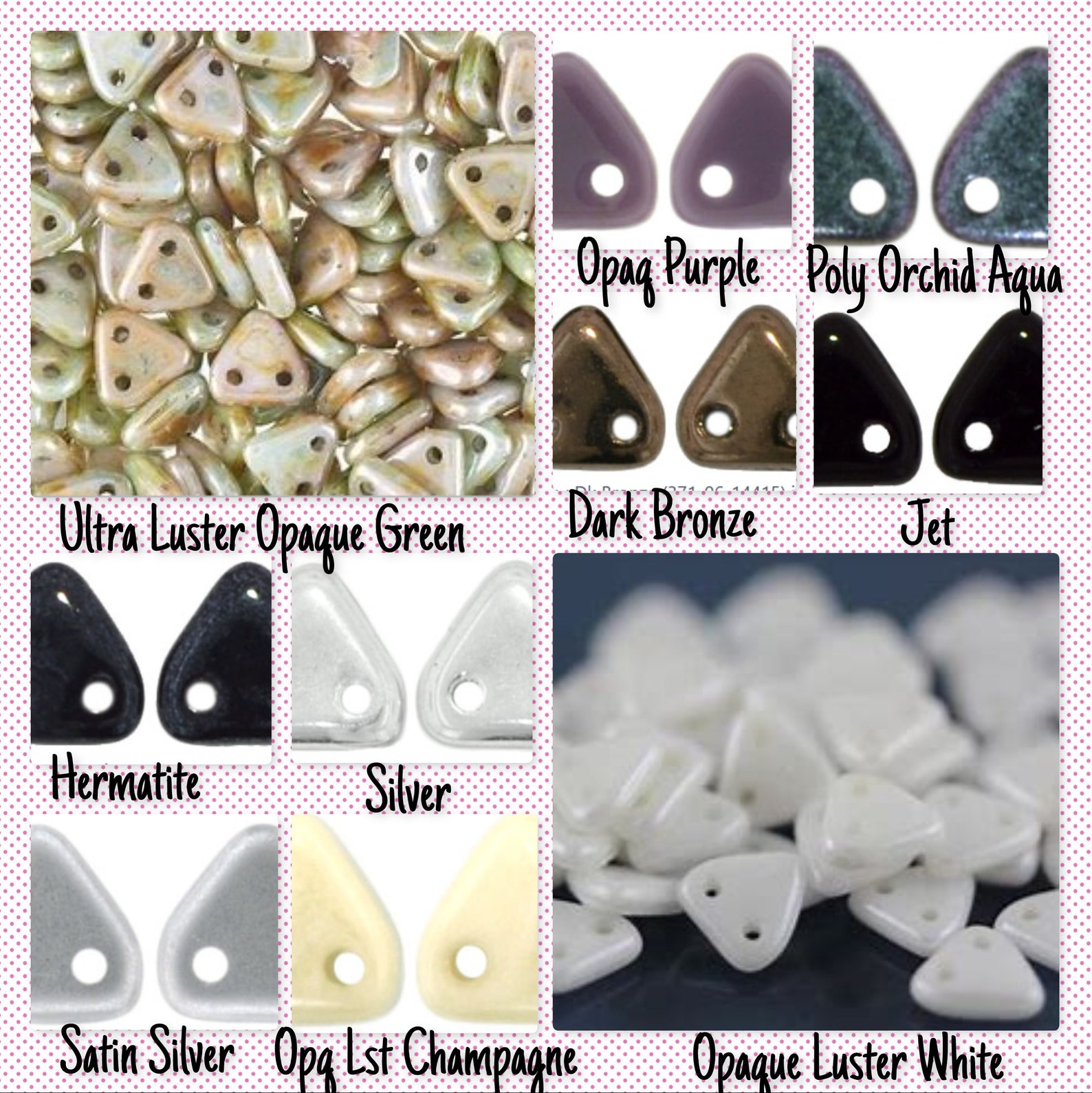 Triangle Beads - Etsy