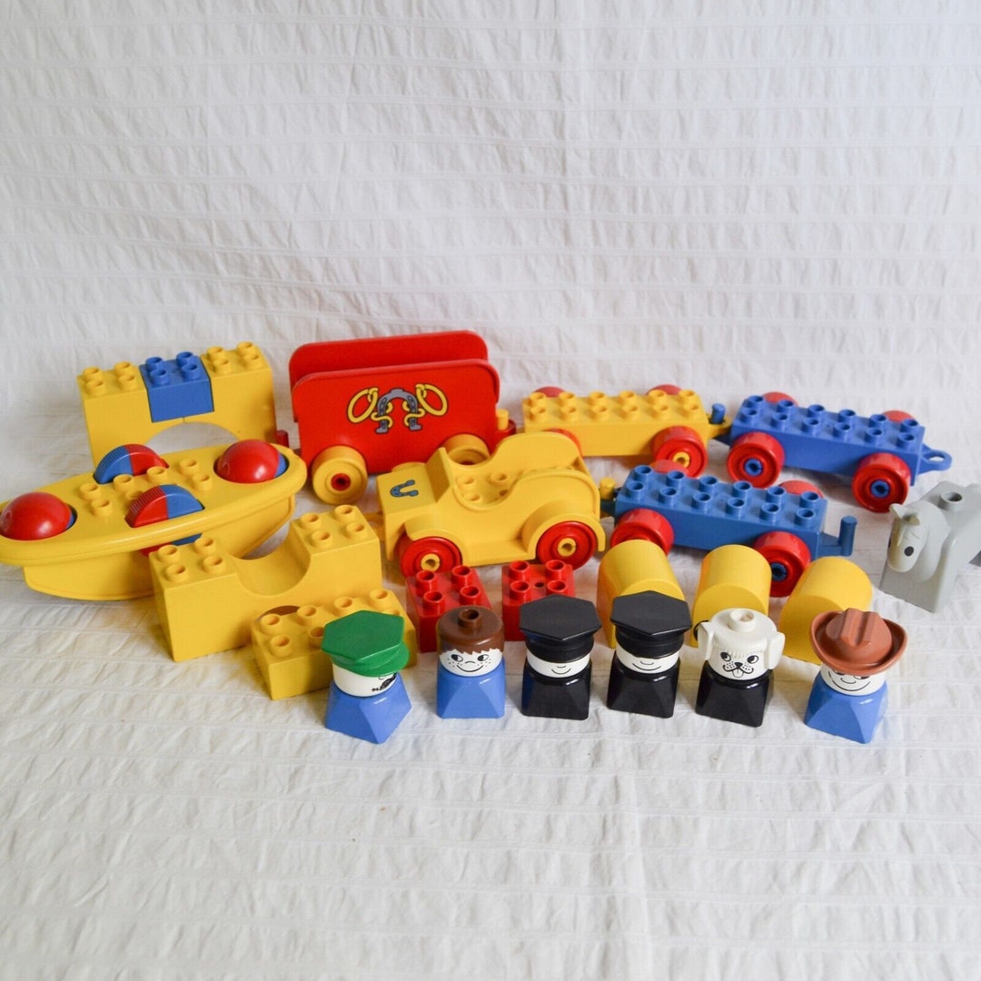 Lego DUPLO Bundle Mixed Bricks Blocks, X6 Figures, Train, Horse, Rock N ...