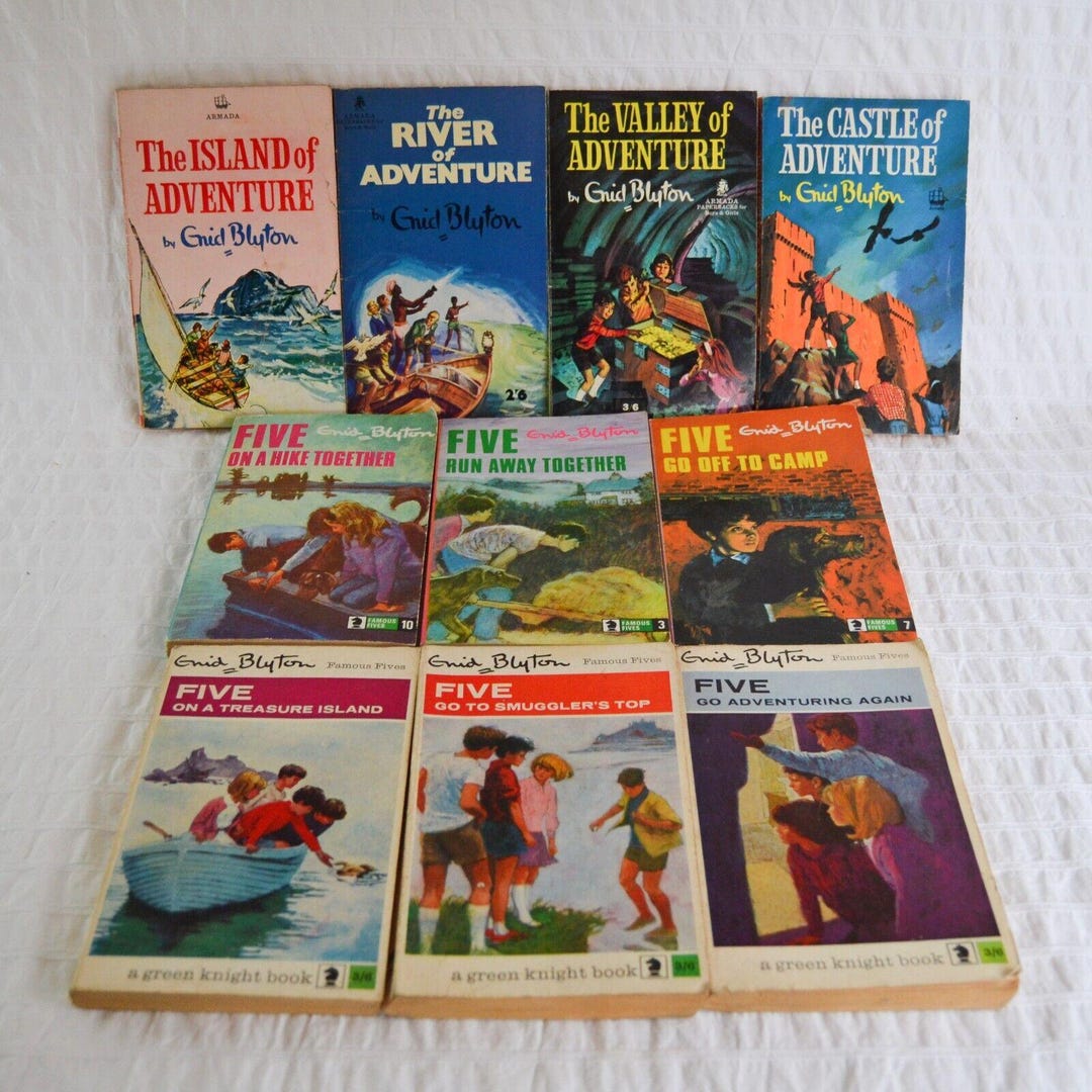 10x Vintage Enid Blyton Books Bundle, 1960's Famous Five Paperback ...