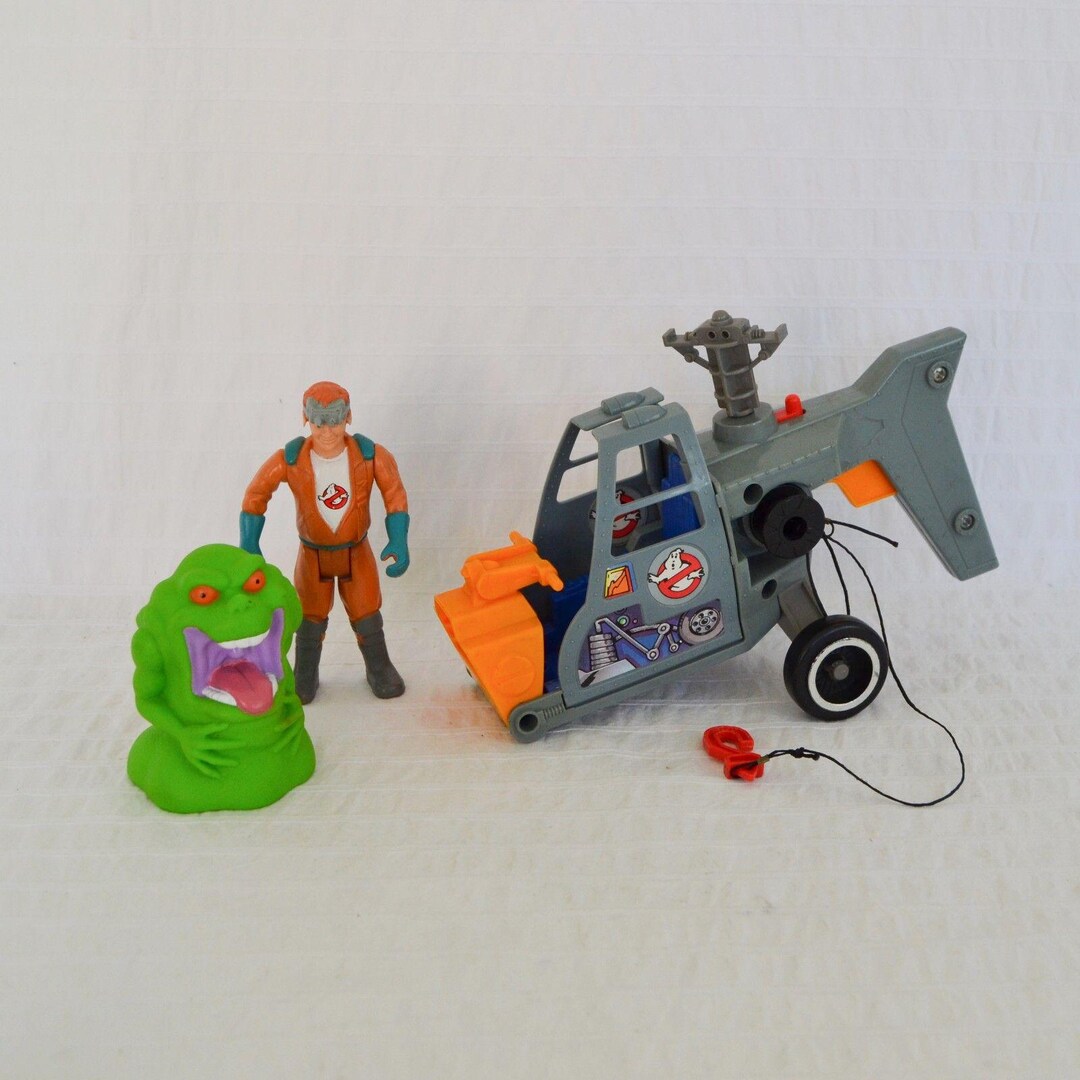 Vintage the Real Ghostbusters Ecto 2 Helicopter Vehicle, Figure and ...