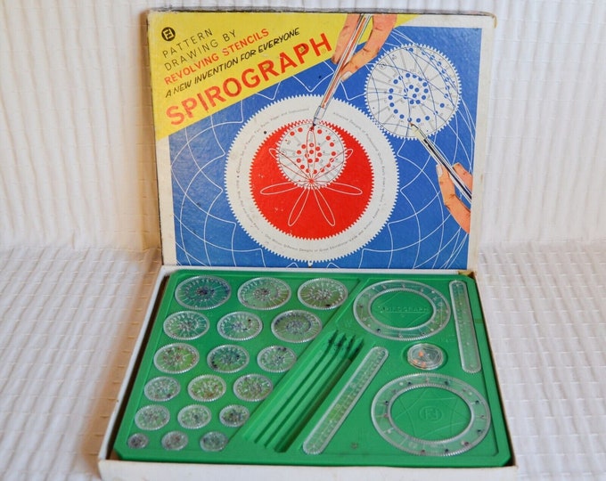 Vintage Spirograph Set 1960's Denys Fisher, Drawing Activity - Etsy