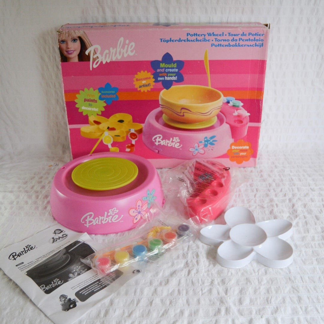 Vintage Barbie Pottery Wheel, 2002 Y2K Pink Potters Wheel IMC - Etsy