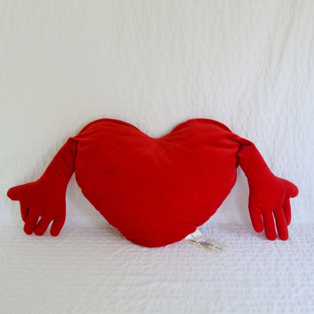 IKEA FAMNIG HJARTA Cushion Soft Red Heart Pillow Large Love Heart ...
