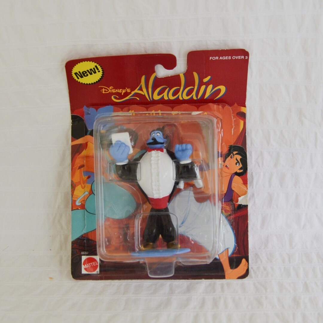 Disney Aladdin Collectable Figure Genie Mattel 1990's Waiter Genie Cake ...