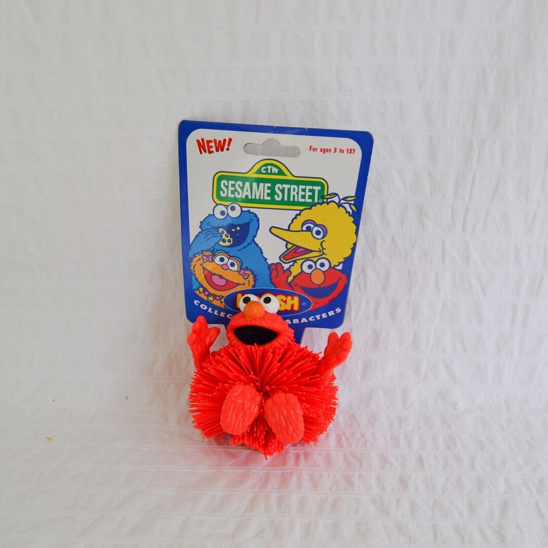 Vintage Sesame Street Koosh Rubber Ball Toy, Original Tag, 1996 Elmo ...