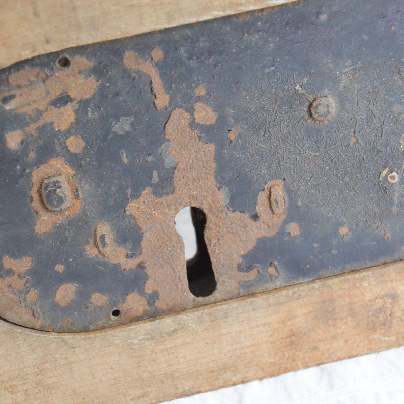 Antique Wooden Door Lock, Rustic Rim Lock Keyhole - Etsy