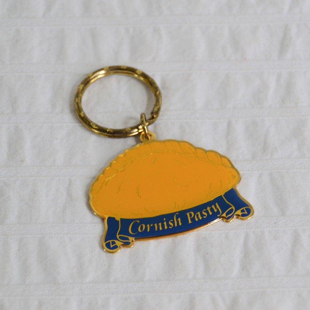 Cornish Pasty Keyring, Enamel Brass Souvenir Key Chain Cornwall UK - Etsy