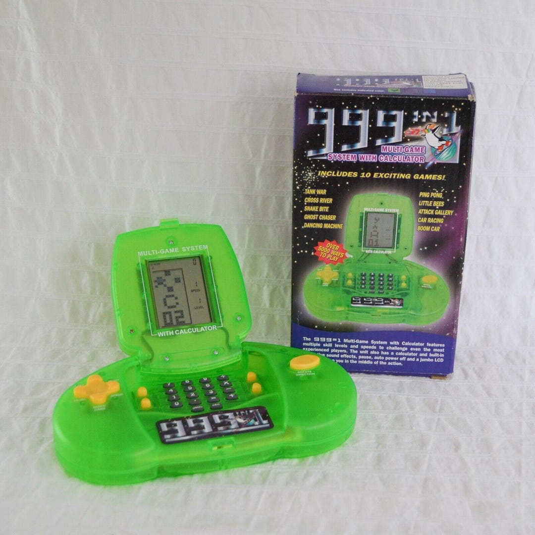 Vintage 999 in 1 Multi-game System With Calculator Handheld Game 1990's ...