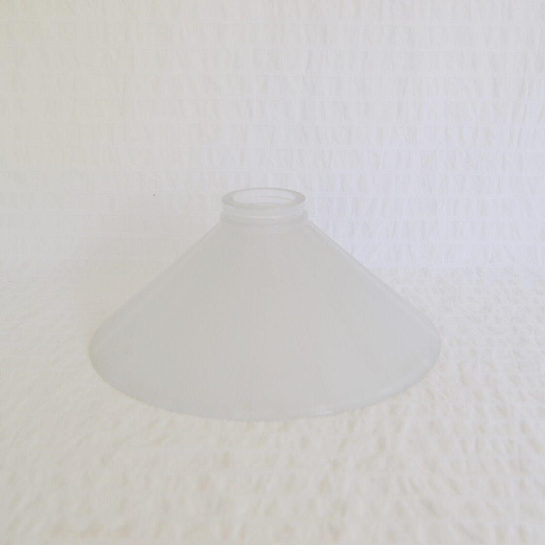 Glass Frosted Striped Cone Coolie Shade Lampshade Ceiling Light Shade ...
