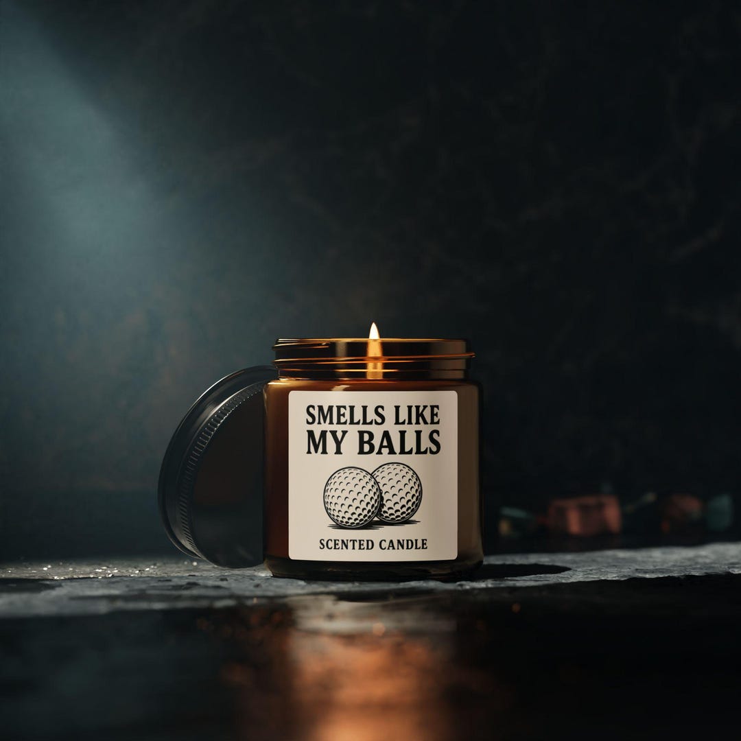 Smells Like My Balls Funny Golf Scented Candle Gift, 4oz or 9oz, Gag ...